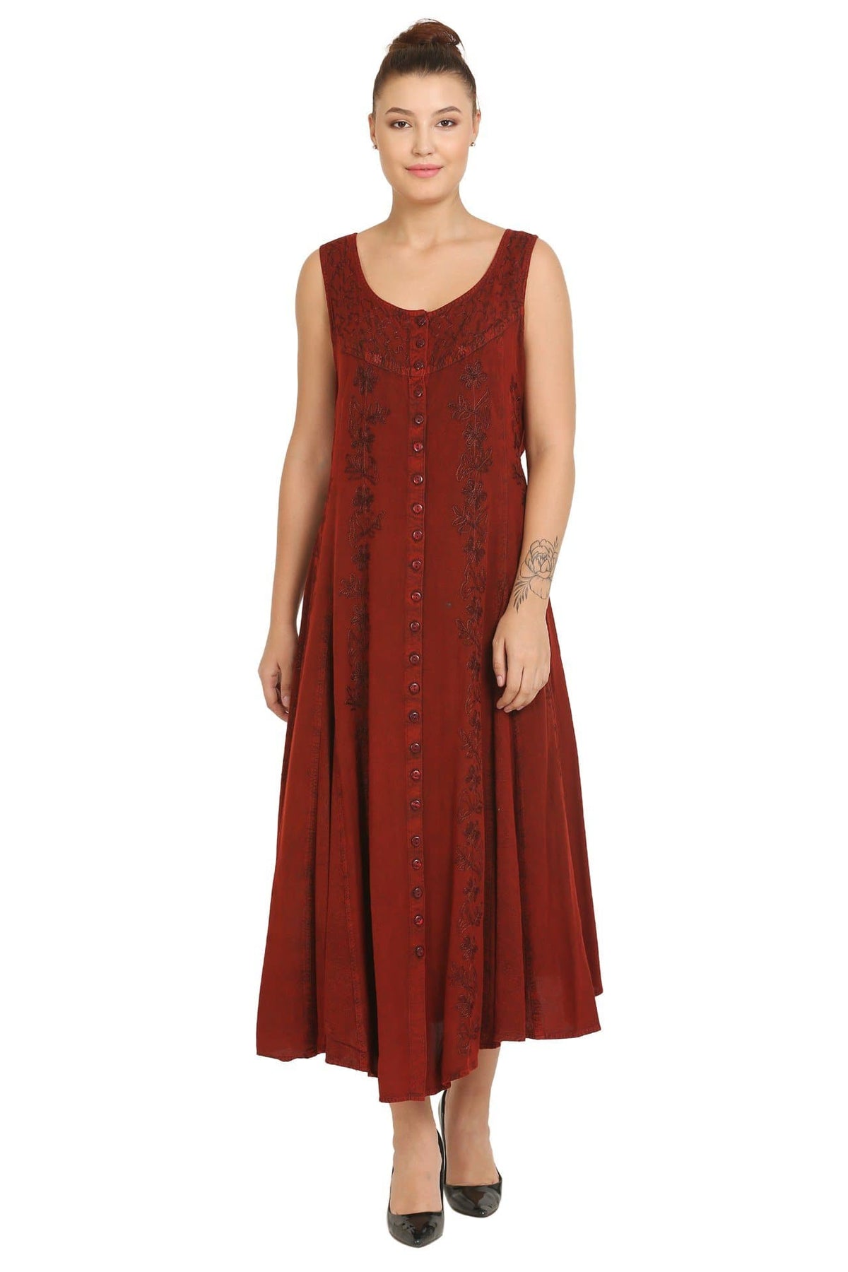 Advance Apparels Renaissance Acidwash Sleeveless Dress 15221 – Advance ...