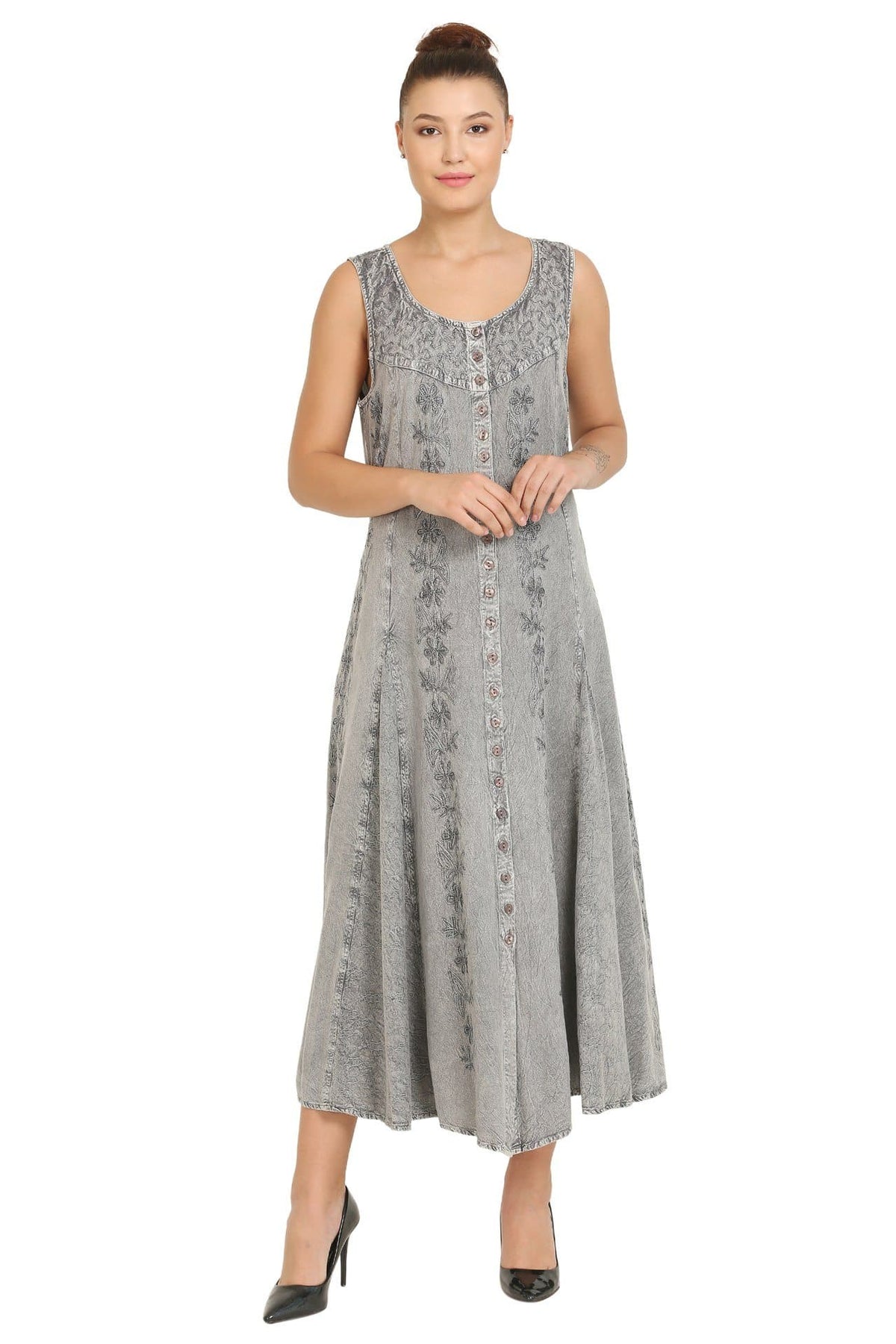 Advance Apparels Renaissance Acidwash Sleeveless Dress 15221 – Advance ...