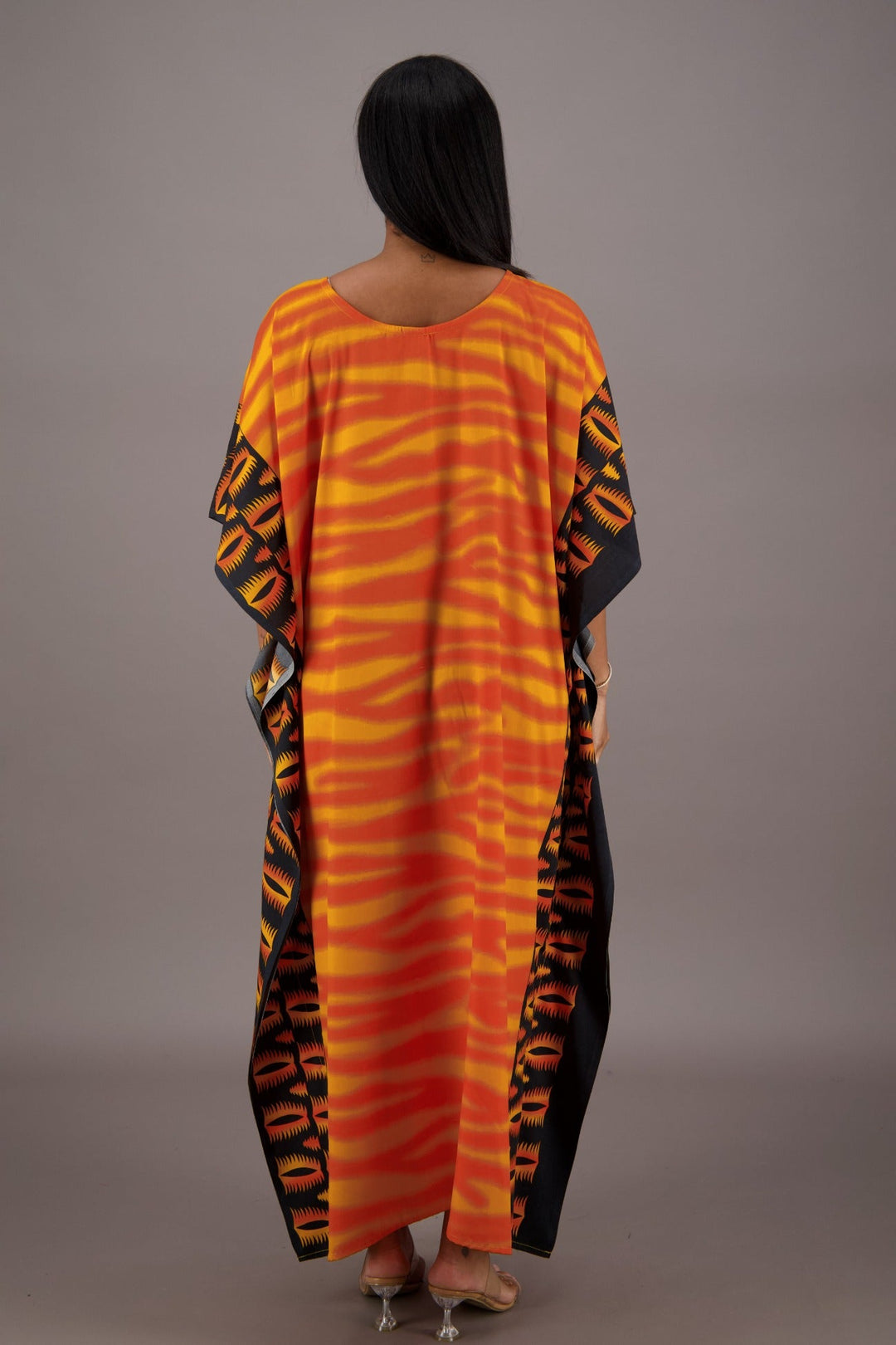 Bold Orange Zebra Print Kaftan - African Fashion Staple – Advance ...