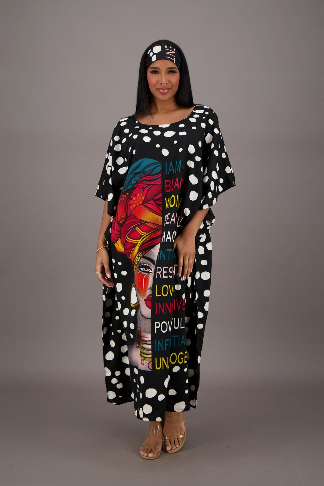Empowering African Lady Print Kaftan - Stylish & Inspirational ...
