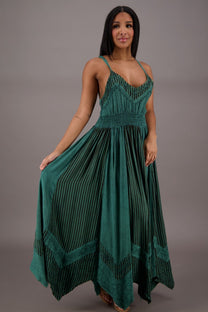 Renaissance Maxi Dress - Celtic Acid Wash Dress – Advance Apparels Inc